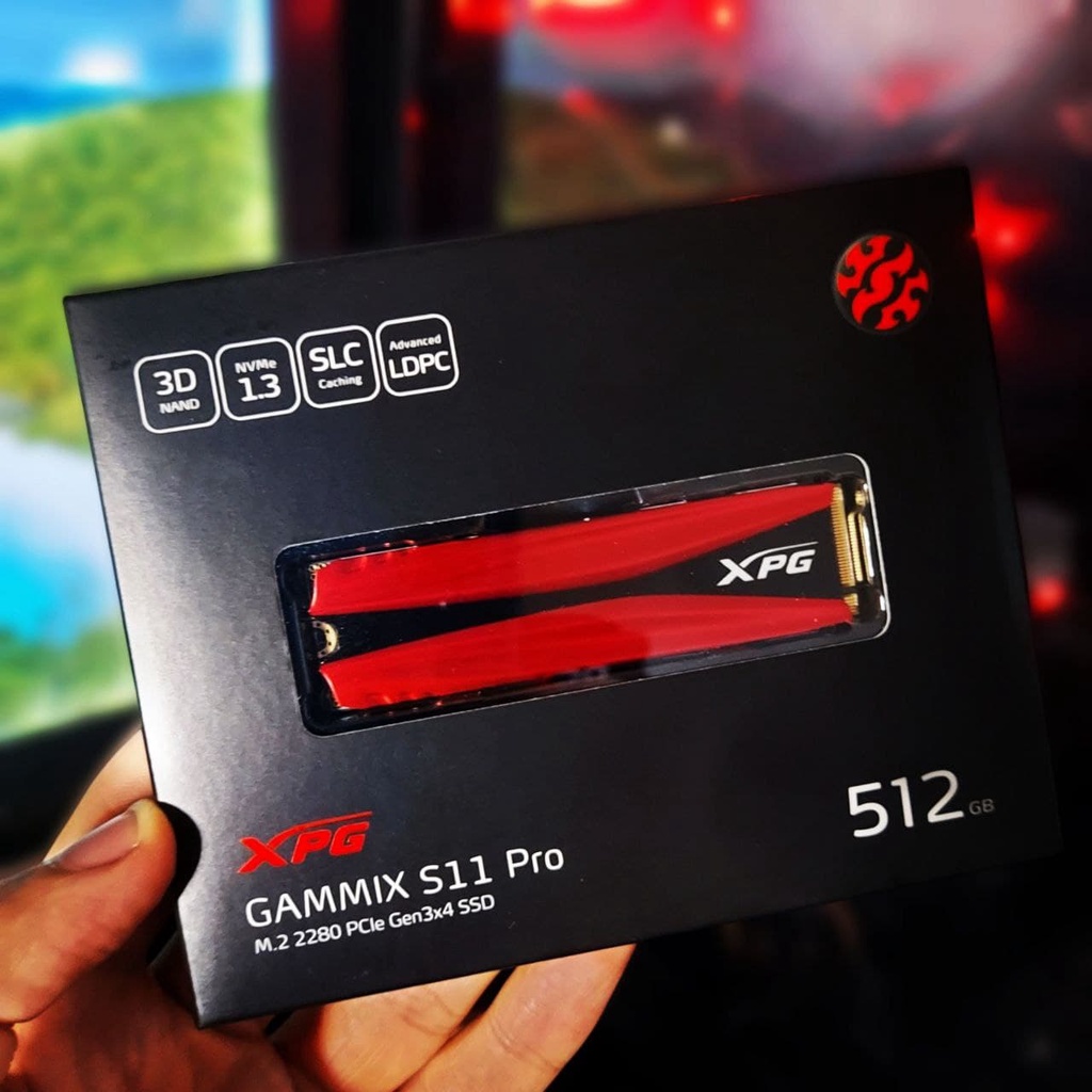 Adata XPG Gammix S11 Pro SSD M.2 2280 PCIe Gen3x4 NVMe 512GB de Armazenamento | Shopee Brasil