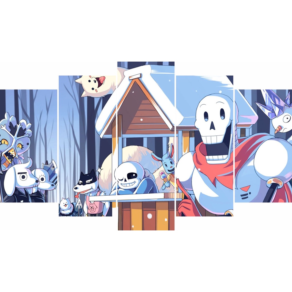 Quadro decorativo de mdf UNDERTALE - 60cm de altura x 102cm de largura ...