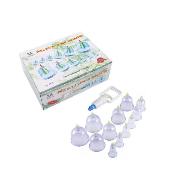 Kit 12 Ventosas Com Bomba Ventosaterapia Massoterapia Chines | Shopee ...