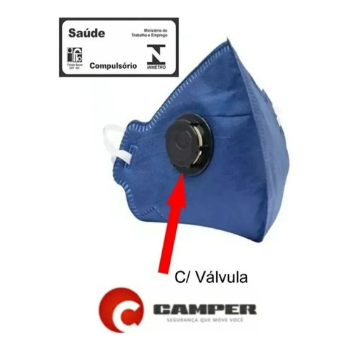 Máscara Respirador Camper Pff2-s Com Válvula modelo N95 | Shopee Brasil