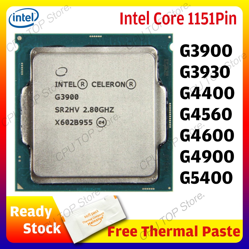 Processador CPU Intel Pentium G3900 G3930 G4400 G4560 G4600 G4900 G5400 Processador CPU LGA 1151 ...