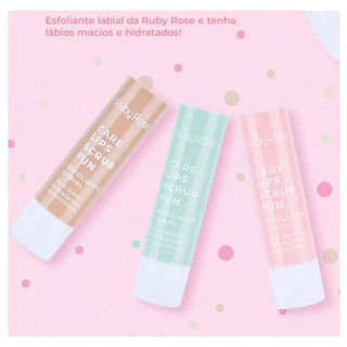 Batom Esfoliante Labial Care Lips Scrubs Sabores Coffe Break Mint Fever Strawberry Love Ruby ...