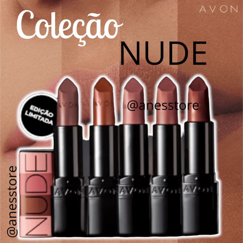 Batom Ultramatte Avon Coleção Nudes Efeito mate Cores a escolher 3,6g ...