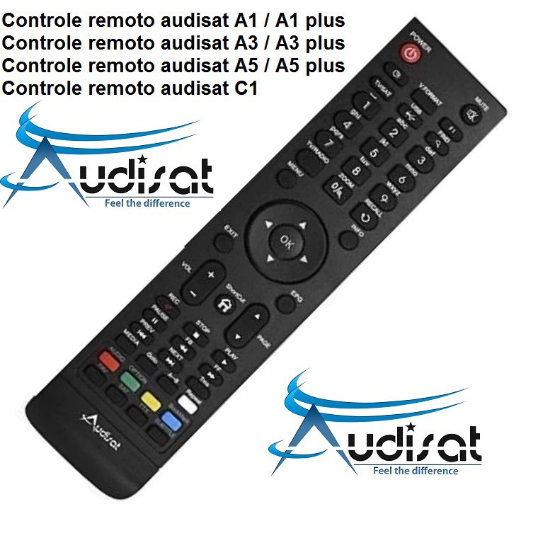 Controle remoto receptor Audisat A3 HD plus envio 24hrs | Shopee Brasil