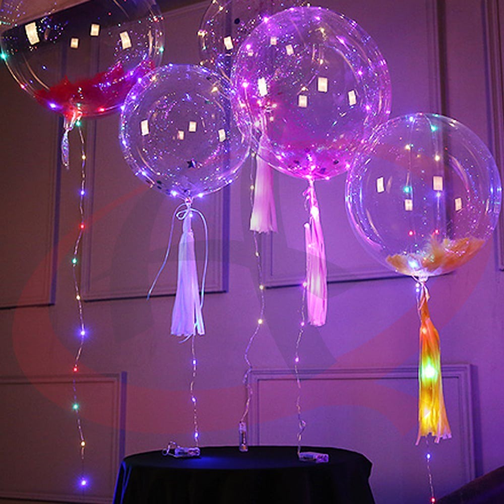 Bola De Led Transparente Festa C/led Aniversario RGB | Shopee Brasil