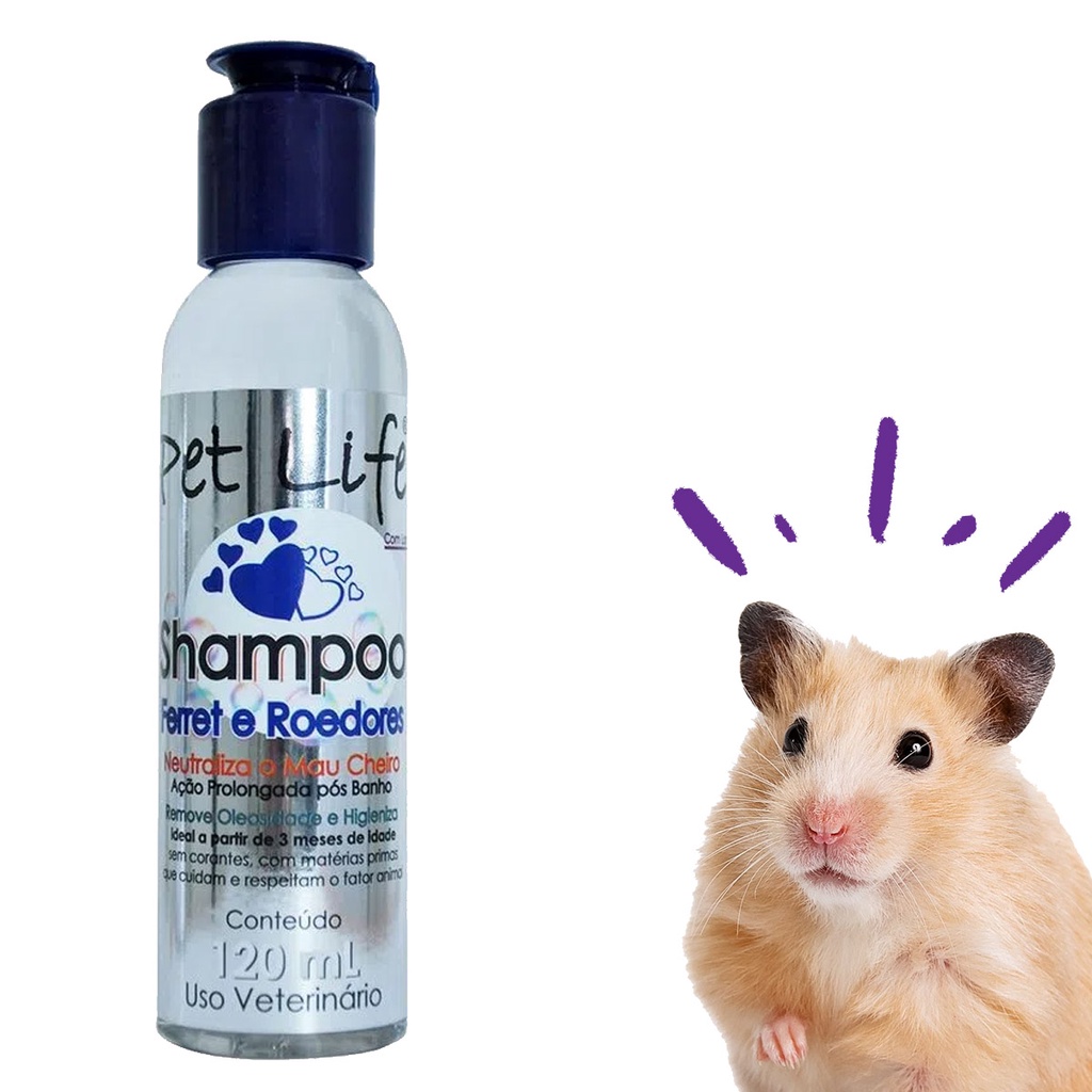 Shampoo Pet Hamster Roedores Banho E Tosa 120ml | Shopee Brasil