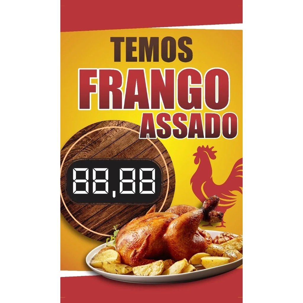 Banner Frango Assado 65x100 Lona | Shopee Brasil