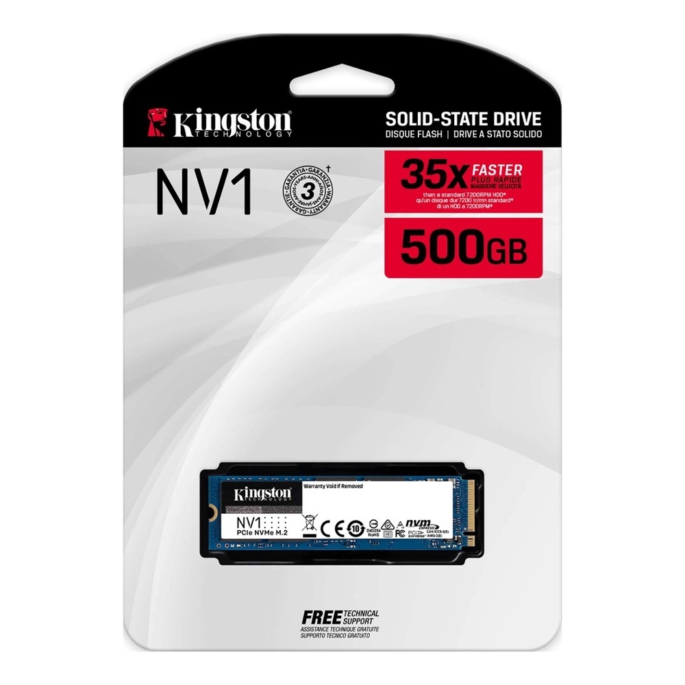Ssd M.2 Notebook Kingston 500Gb Nv1 Nvme Pcie 3.0 Snvs/500G | Shopee Brasil