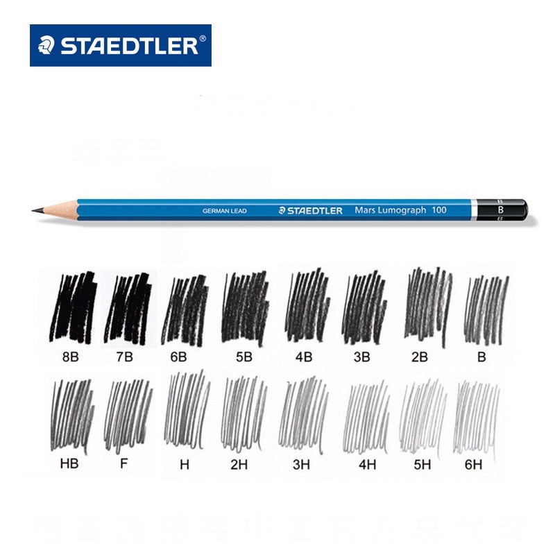 1 pç Staedtler lapis mars lumograph arte profissional Desenhar9b 8b 7b ...