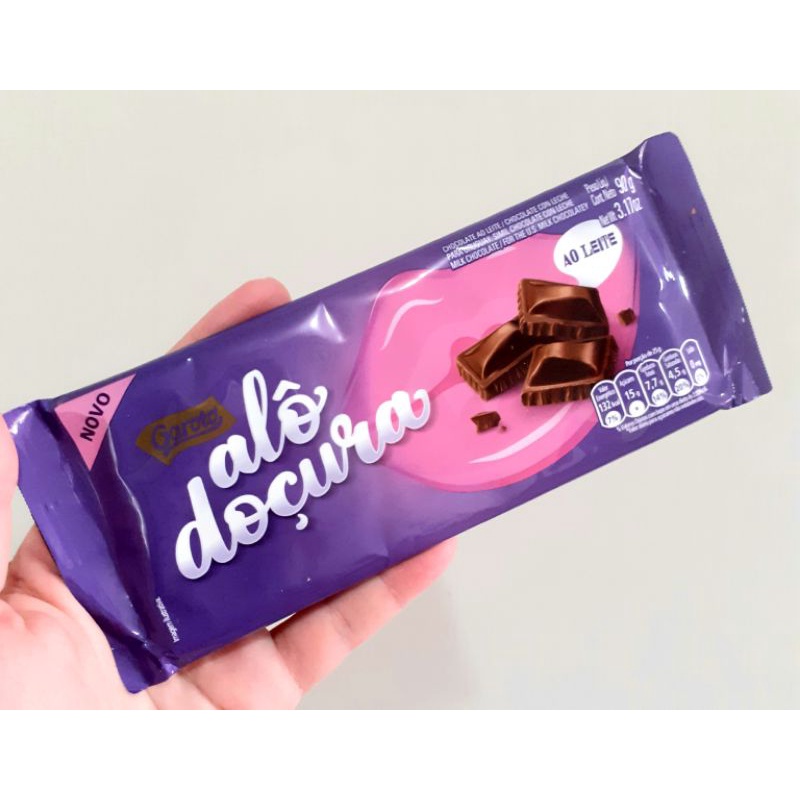 Barra de Chocolate Garoto Alô Doçura ao leite | Shopee Brasil