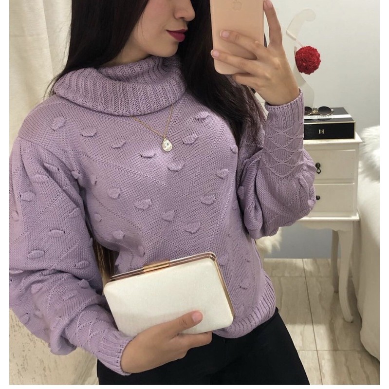 Blusa Gola Rolê Roxa | Shopee Brasil