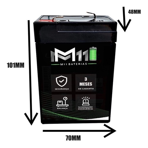 Bateria Selada Agm 6v 4ah First Fp640 - Nova E Original | Shopee Brasil