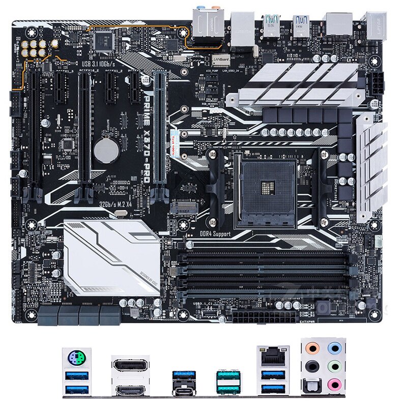 Entrega em 48hora 】 AM4 Placa-Mãe De Soquete Para Asus Prime X370-PRO AMD x370m M . 2 PCI-E 3.0 ...