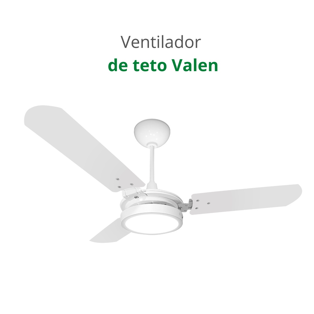 Ventilador de Teto Residencial Valen Motor Grande Silencioso 127v ...