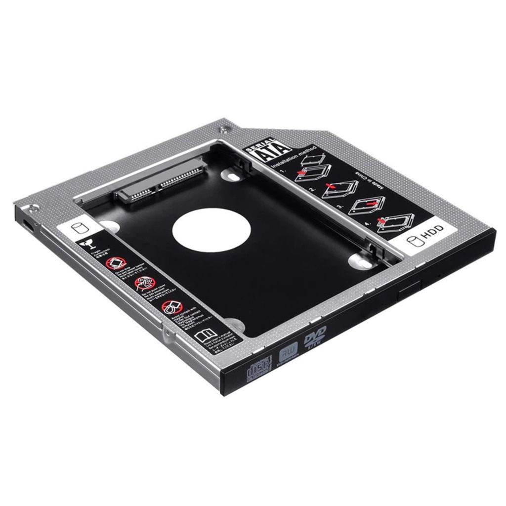 Adaptador Caddy Hd Ssd Sata 9.5mm Case Gaveta Dvd Notebook - Escorrega ...