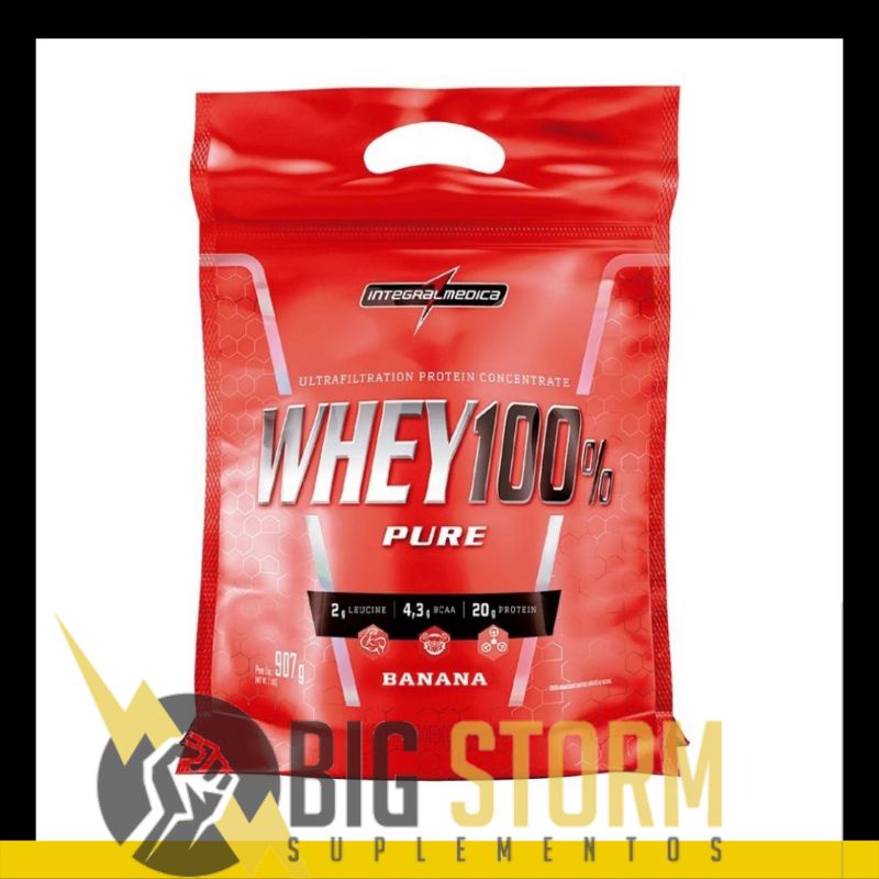 WHEY 100% PURE REFIL (907G) - INTEGRALMÉDICA | Shopee Brasil