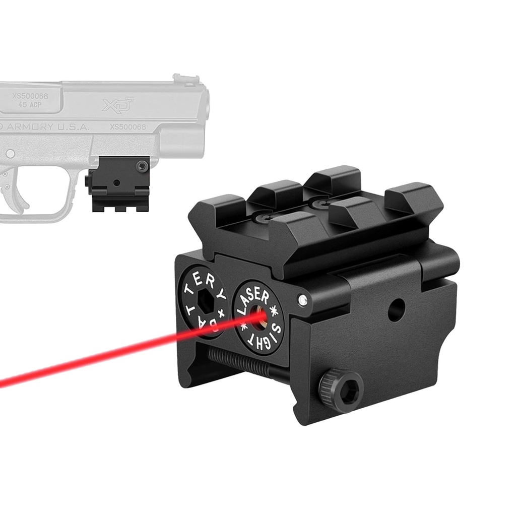MIni mira laser - tr. 20mm - ponto vermelho - pistola airsoft e ...