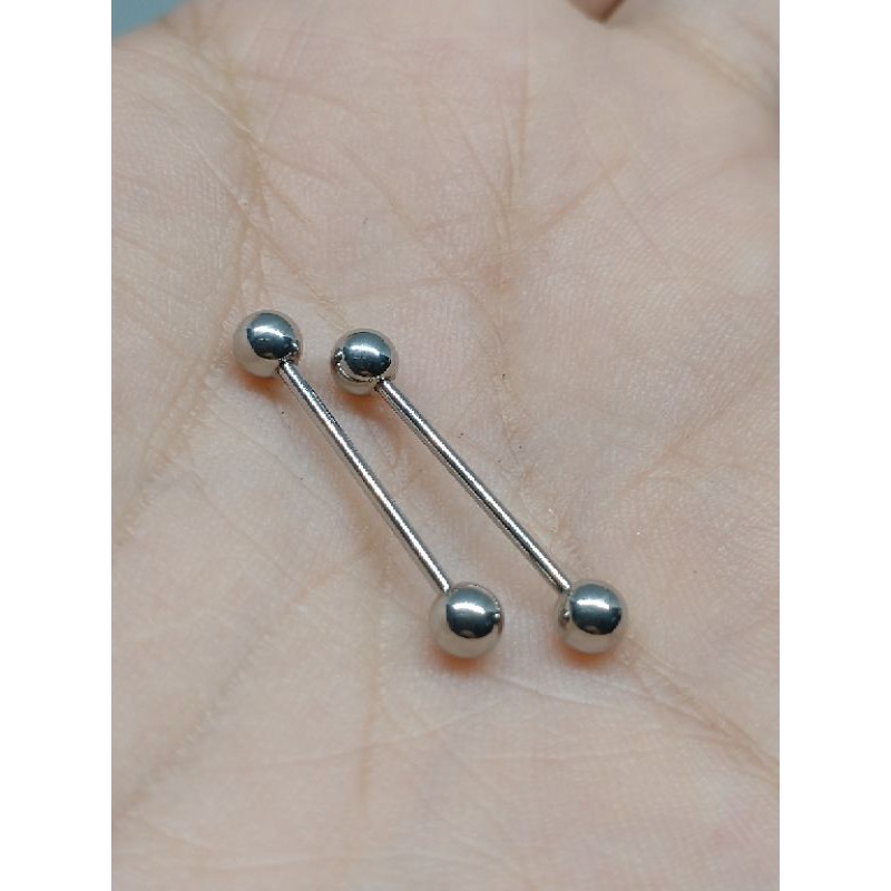 Mamilo Fofo Barbell Piercings De Aço Inoxidável Cristal Zircônio ...