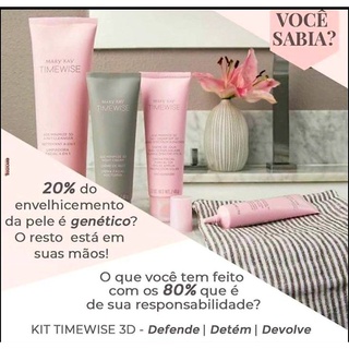 Sistema TimeWise 3D Mary Kay - KIT COMPLETO - Escolha entre Pele Oleosa/Mista ou Seca/Normal ...