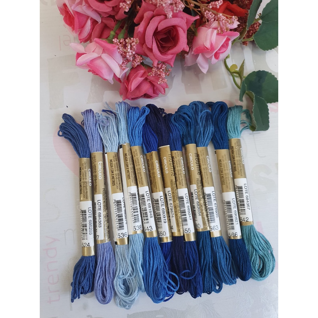 KIT 12 Meada Maxi Mouline - Tons de Azul | Shopee Brasil