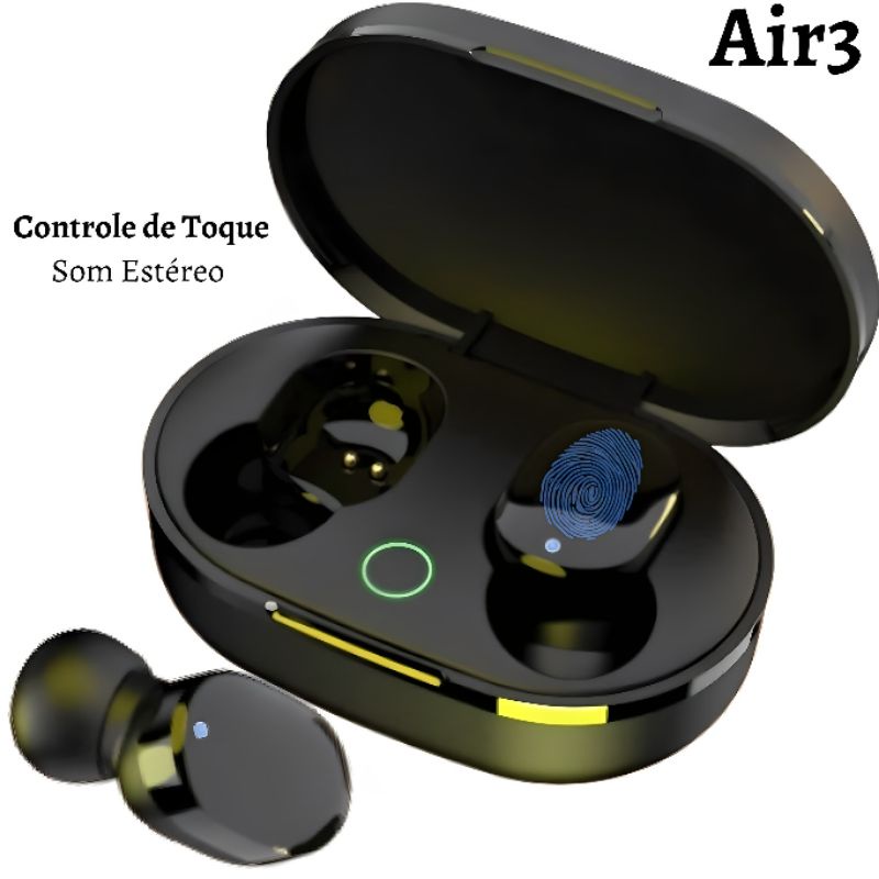 Fone Sem Fio A6s MiniPods Modelo AIR3 Mini Fone Bluetooth 5.1 Com ...