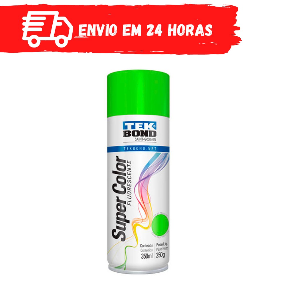 Tinta Spray Tekbond Verde Fluorescente Neon 350ml Bicicleta Bike ...