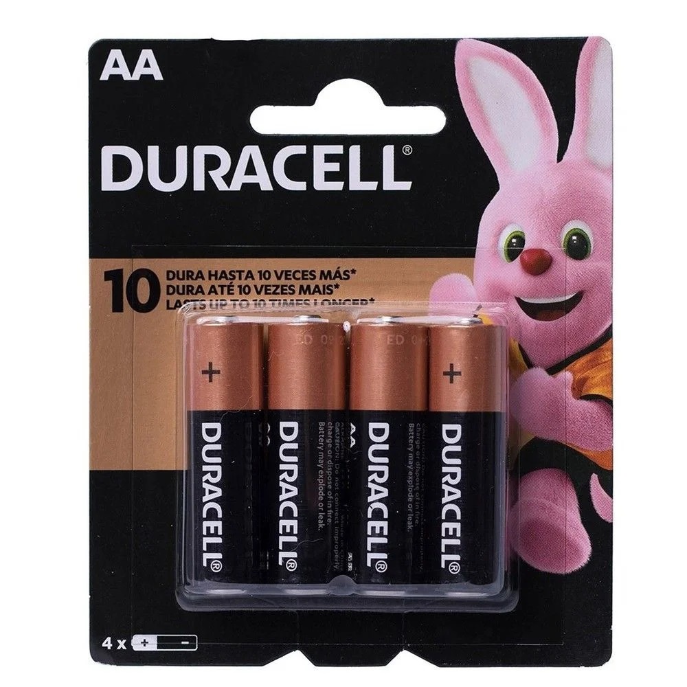 Pilha Alcalina AA Pequena Duralock Com 16 Unidades Original Duracell ...