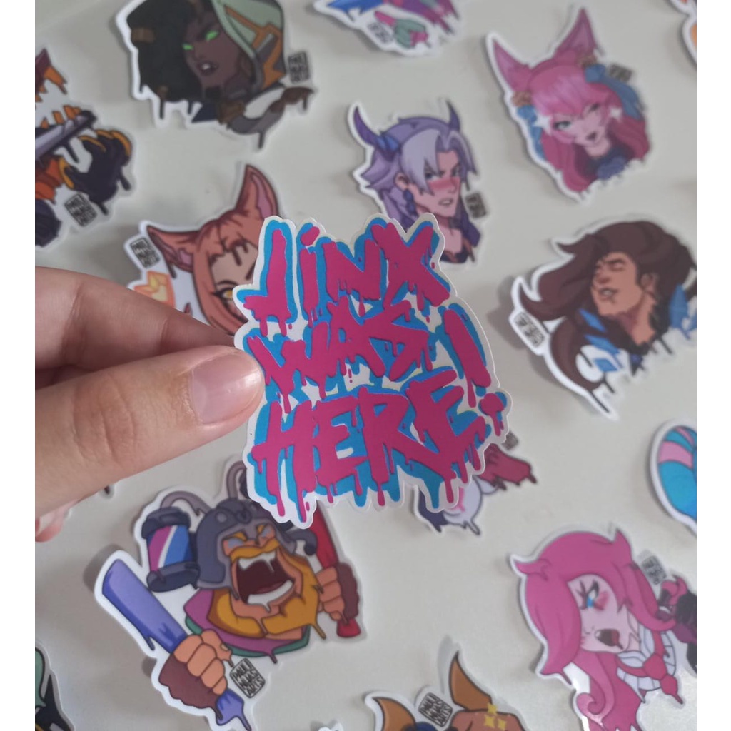 Adesivo League of Legends Jinx Adc jinx was here escrito arcane ...