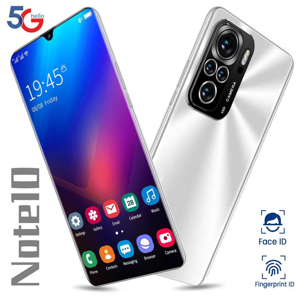 smartphone Note10 Telefone Celular Original HD 7.2 Polegada 12GB ...