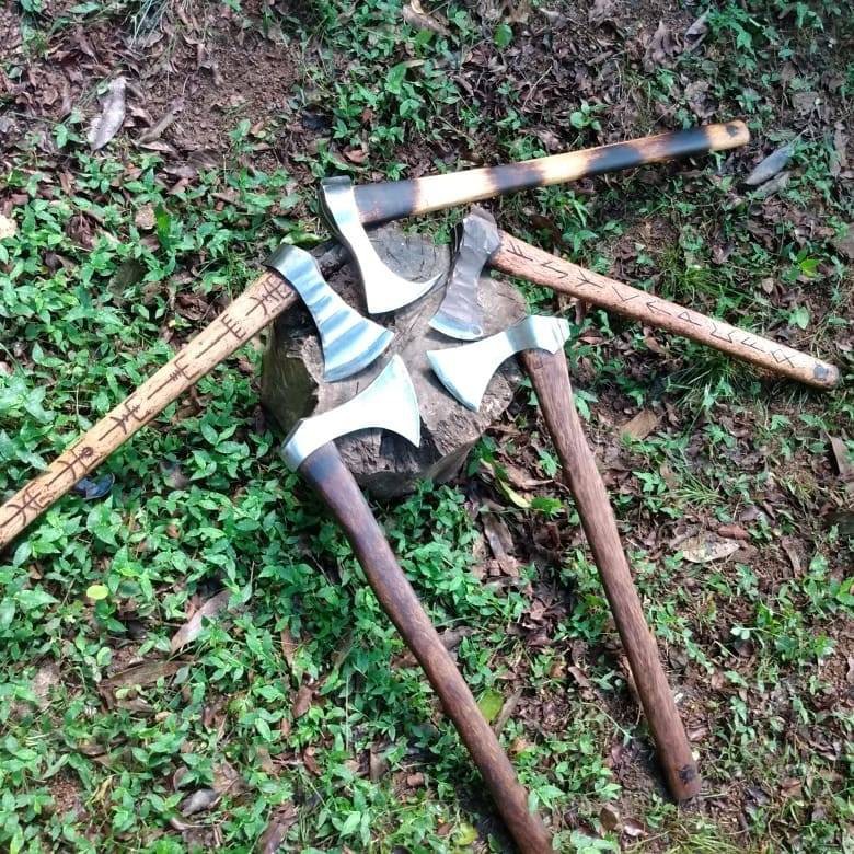 Machado viking medieval Artesanal | Shopee Brasil