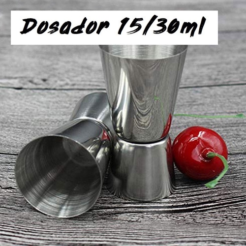 Kit 6 Dosador Bebidas Duplo Inox Dosar Drinks 30ml 15ml | Shopee Brasil