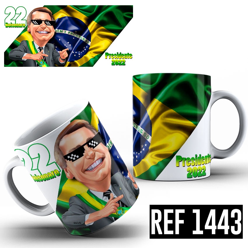 Caneca Xicara Porcelana Personalizada Bolsonaro 2022 Mod22 | Shopee Brasil