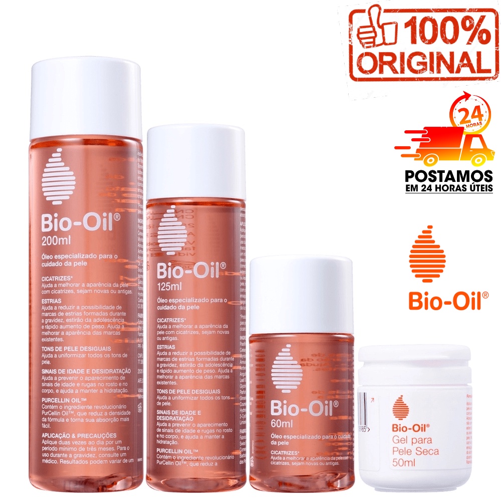 Óleo Bio Oil Anti Estrias, Hidratante, Cicatrizes , Anti Celulite, Pele ...