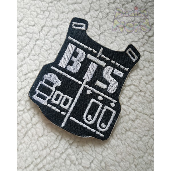 Patch Aplique Bordado Grande BTS escudo moda com termocolante | Shopee ...