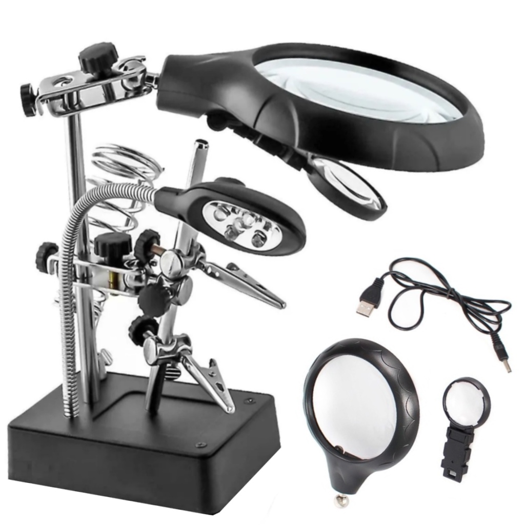 Lupa De Mão Profissional Lente De Aumento Com Led 12x - Escorrega o Preço