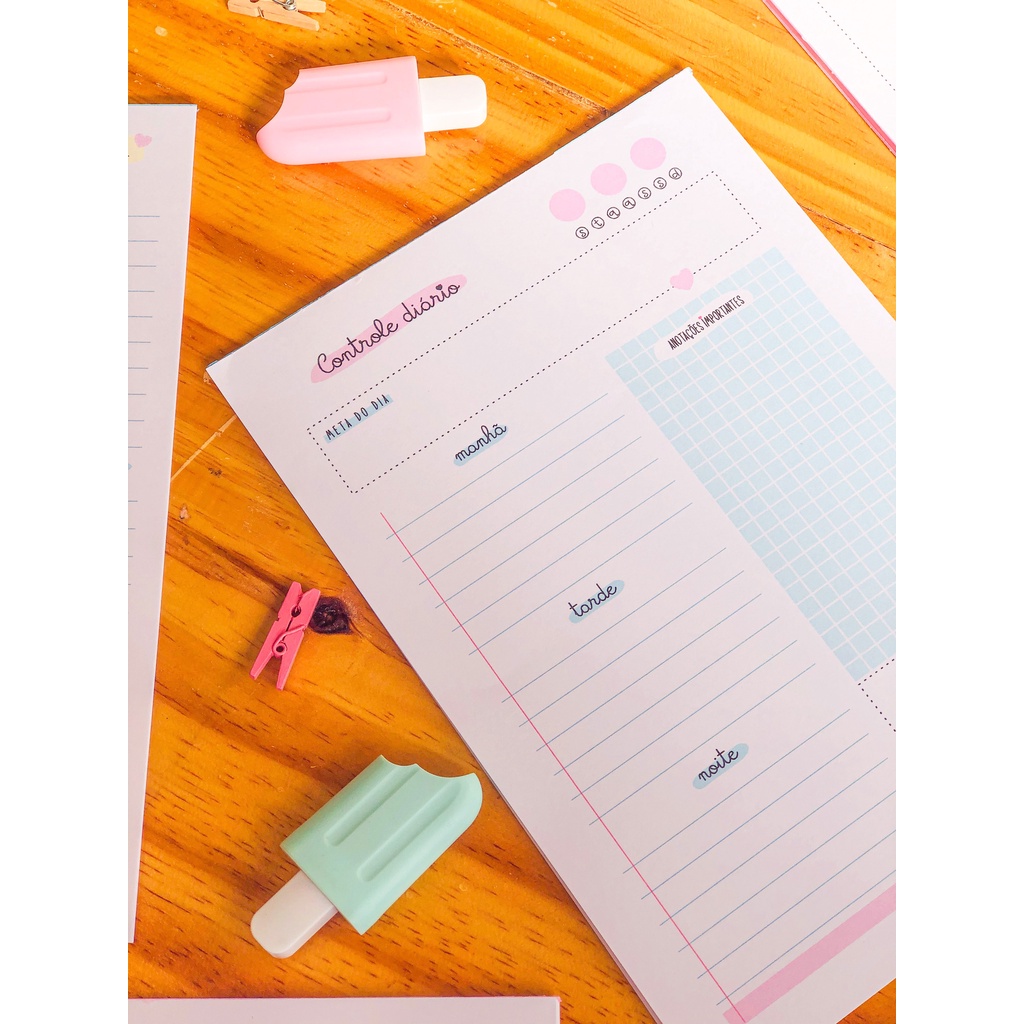 Planner Diário Blocado A5 | Shopee Brasil