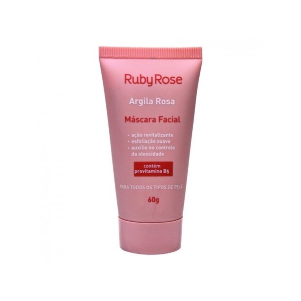 MASCARA FACIAL ARGILA ROSA RUBY ROSE 60G | Shopee Brasil