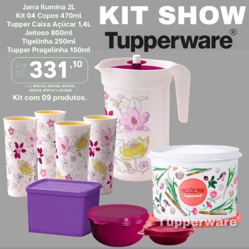 kit show Tupperware | Shopee Brasil