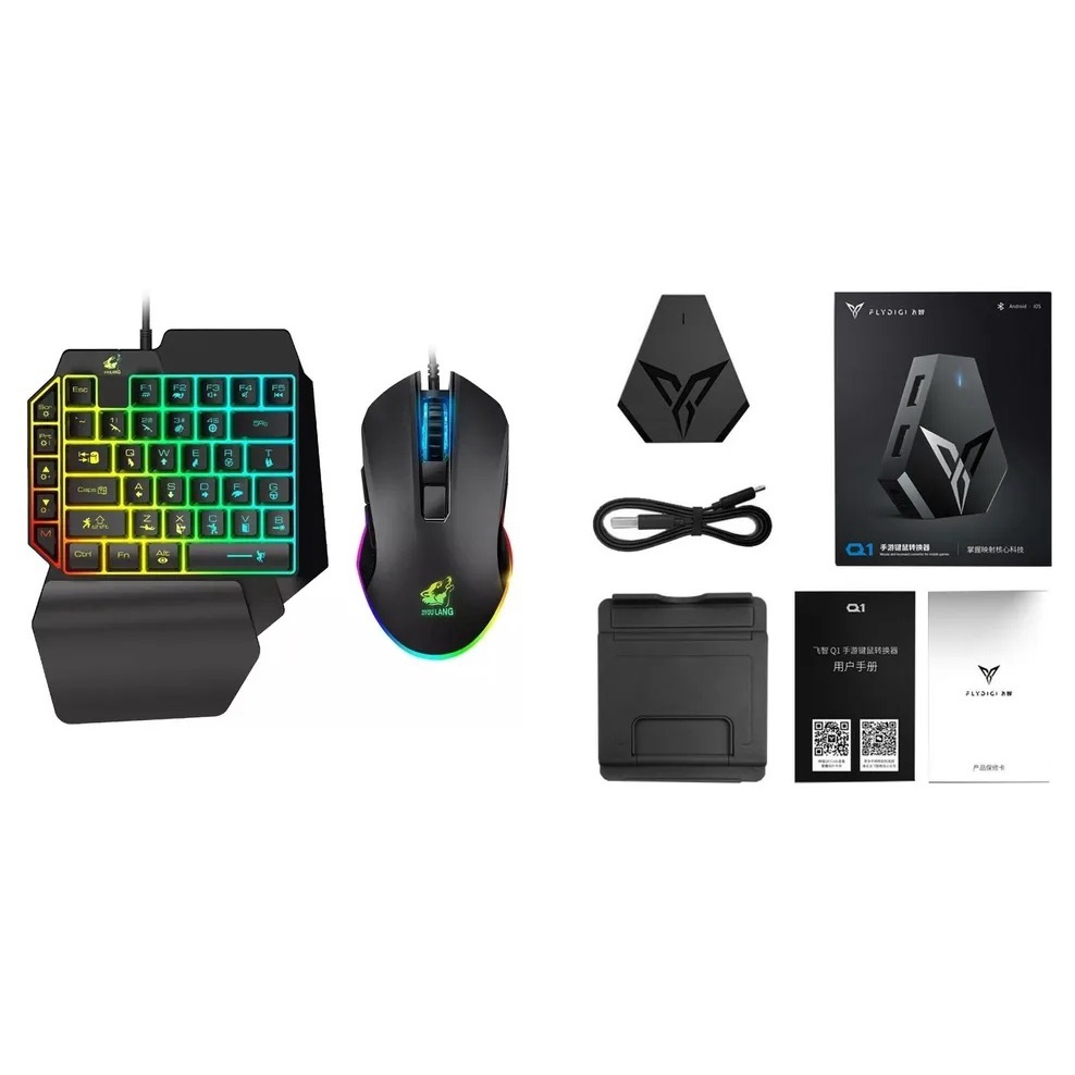 Kit Flydigi Pro - Adapt. Q1 C/ Mouse E Teclado Pubg/freefire | Shopee ...