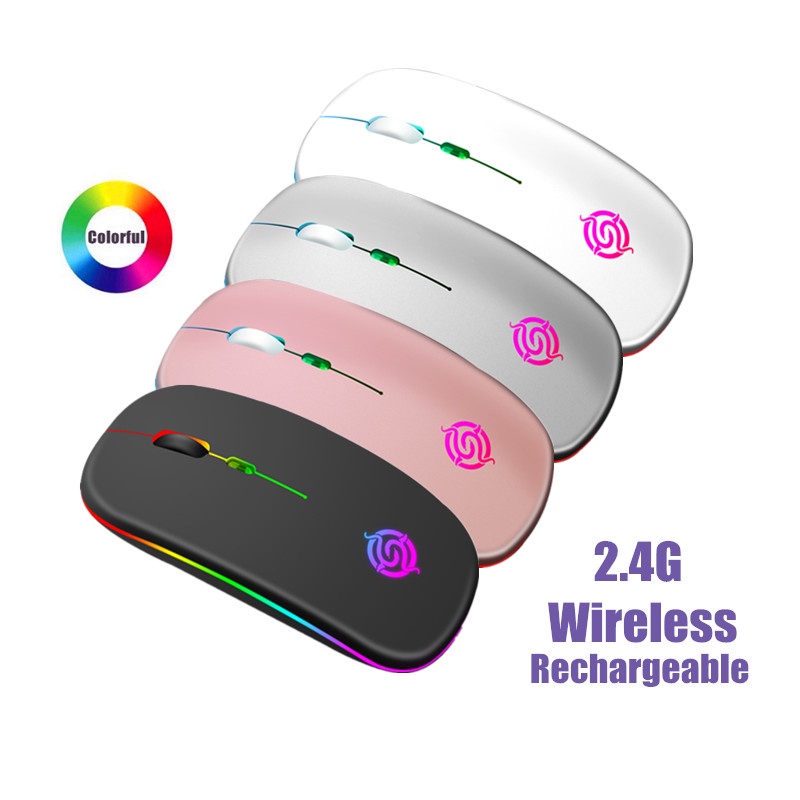 BM110 Mouse Sem Fio 2.4G RGB LED Retroiluminado Ergonômico Recarregável ...