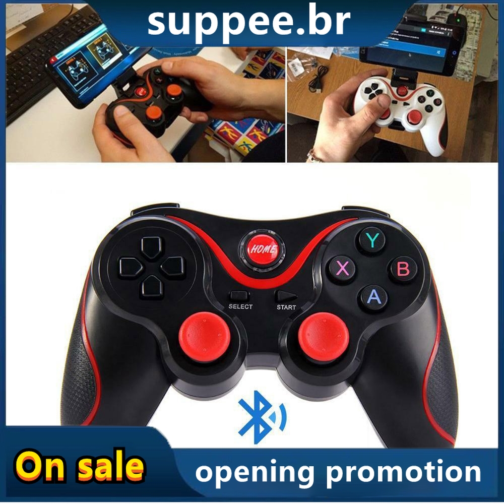 T3 S600 Stb S3Vr Sem Fio Bluetooth Gamepad Jogo Controle Joystick Para Android Ios Telefone ...