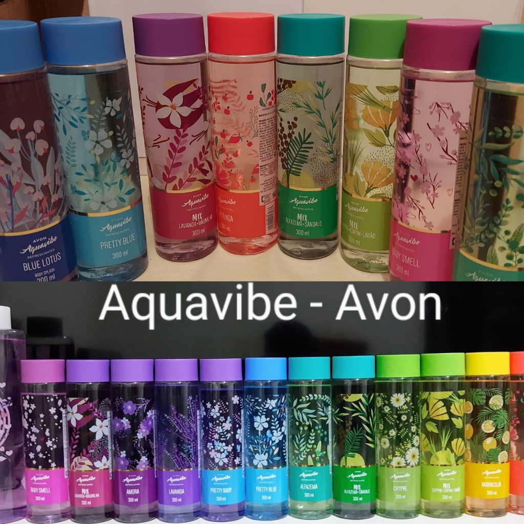Avon Colônia Aquavibe refrescante Body Splash 300ml | Shopee Brasil