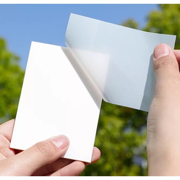 Bloco adesivo - Post It Transparente - 50 folhas - 7X9.5cm | Shopee Brasil