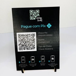 Placa PIX MDF Personalizada 15x21cm | Shopee Brasil