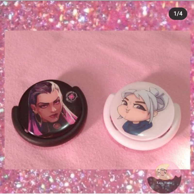 Suporte para celular popsockets valorant reyna e jett | Shopee Brasil