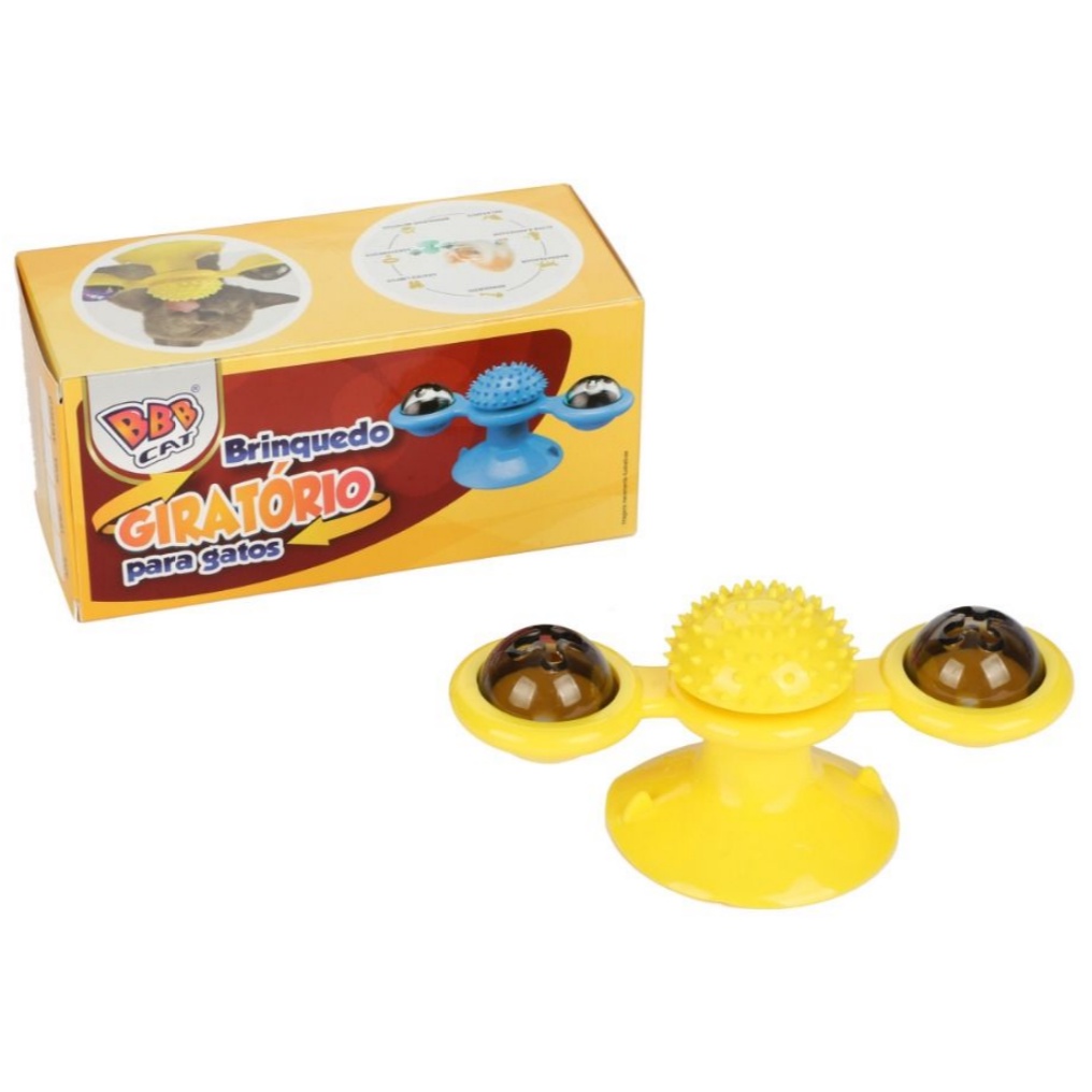 Brinquedo Pet - Spinner para gatos - Amarelo | Shopee Brasil