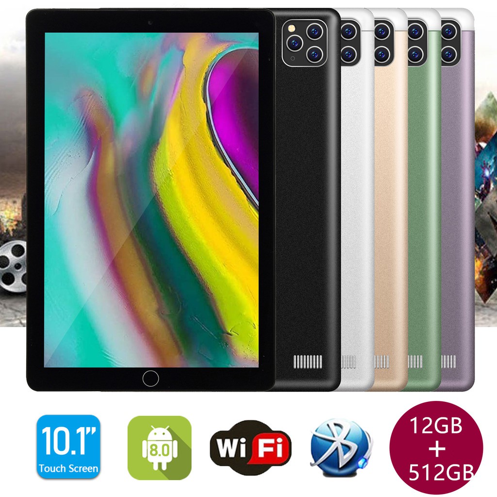 Tablet PC 10.1 Polegadas 4G Chamada Telefônica Forte 12GB + 512GB ...