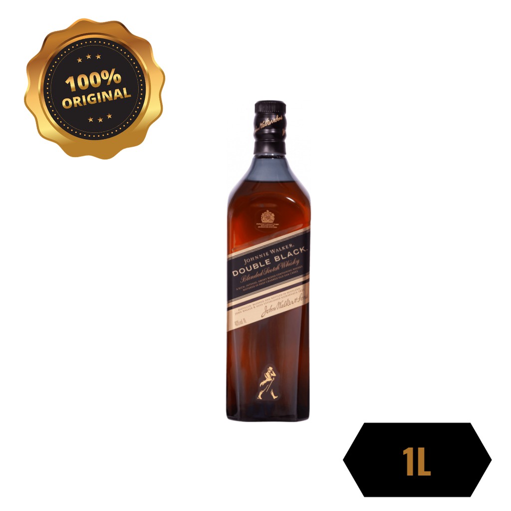 Whisky Johnnie Walker Double Black 1L- Original com selo IPI | Shopee ...