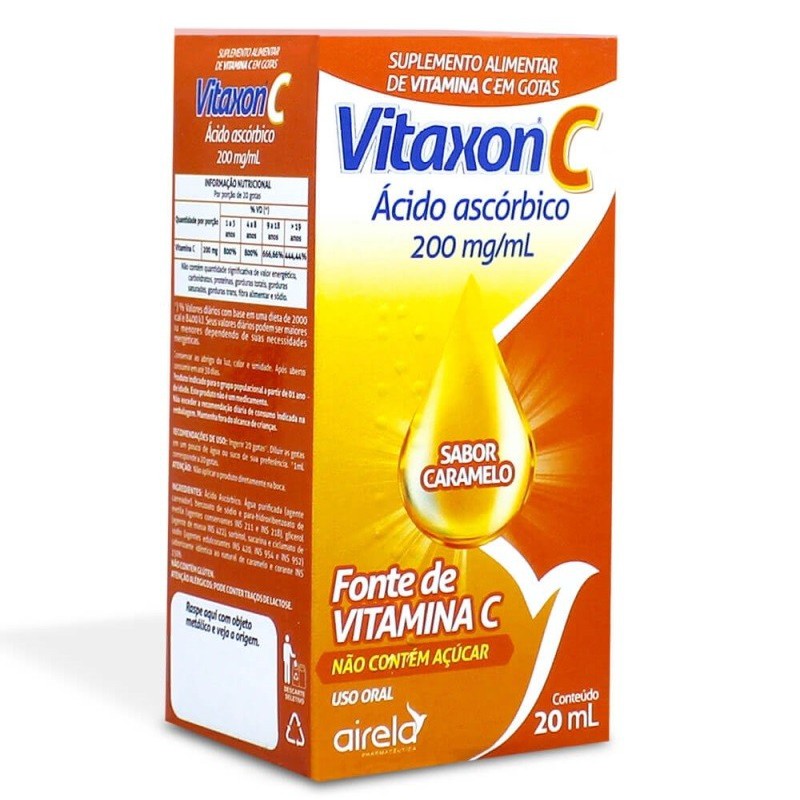 Vitaxon C Vitamina C Airela 200mg/ml gotas 20ml | Shopee Brasil