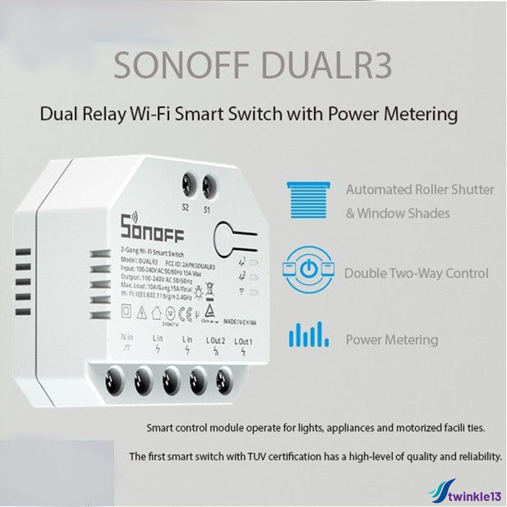 Sonoff Dual R3 Interruptor Wifi Automação Residencial twinkle13 ...